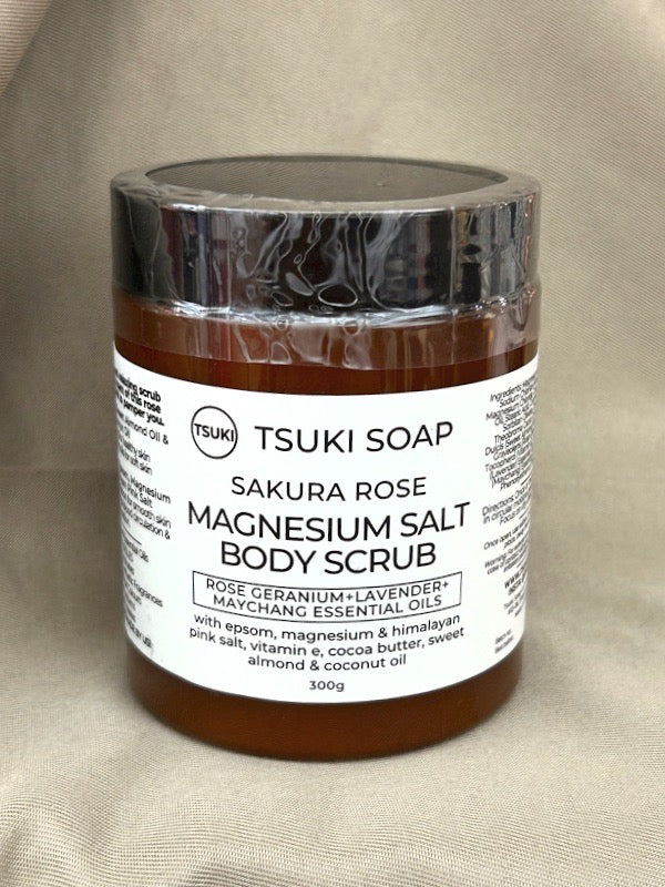 Sakura Rose - Magnesium Salt Body Scrub – Tsuki Soap