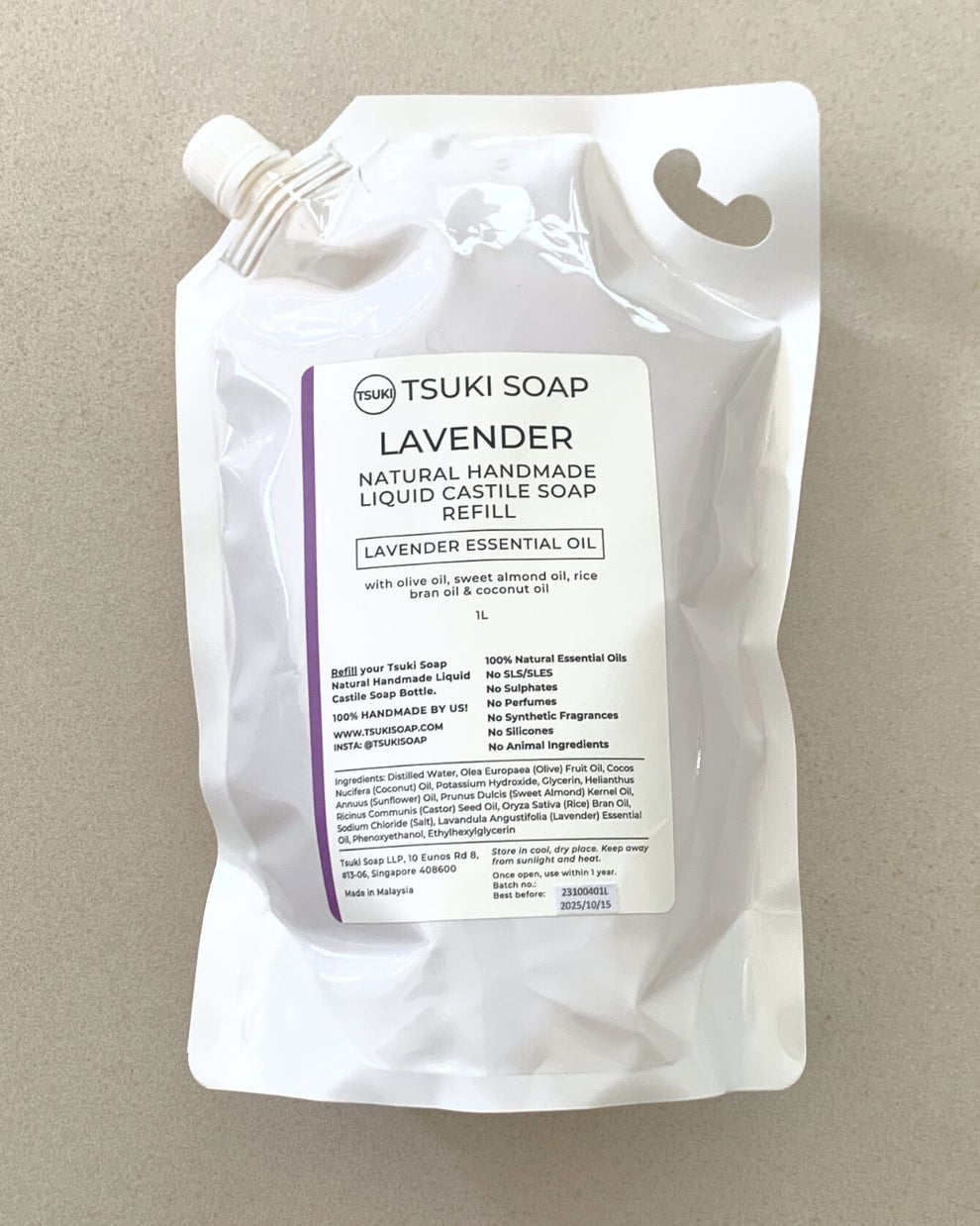 Lavender Liquid Castile Soap - 1L Refill – Tsuki Soap
