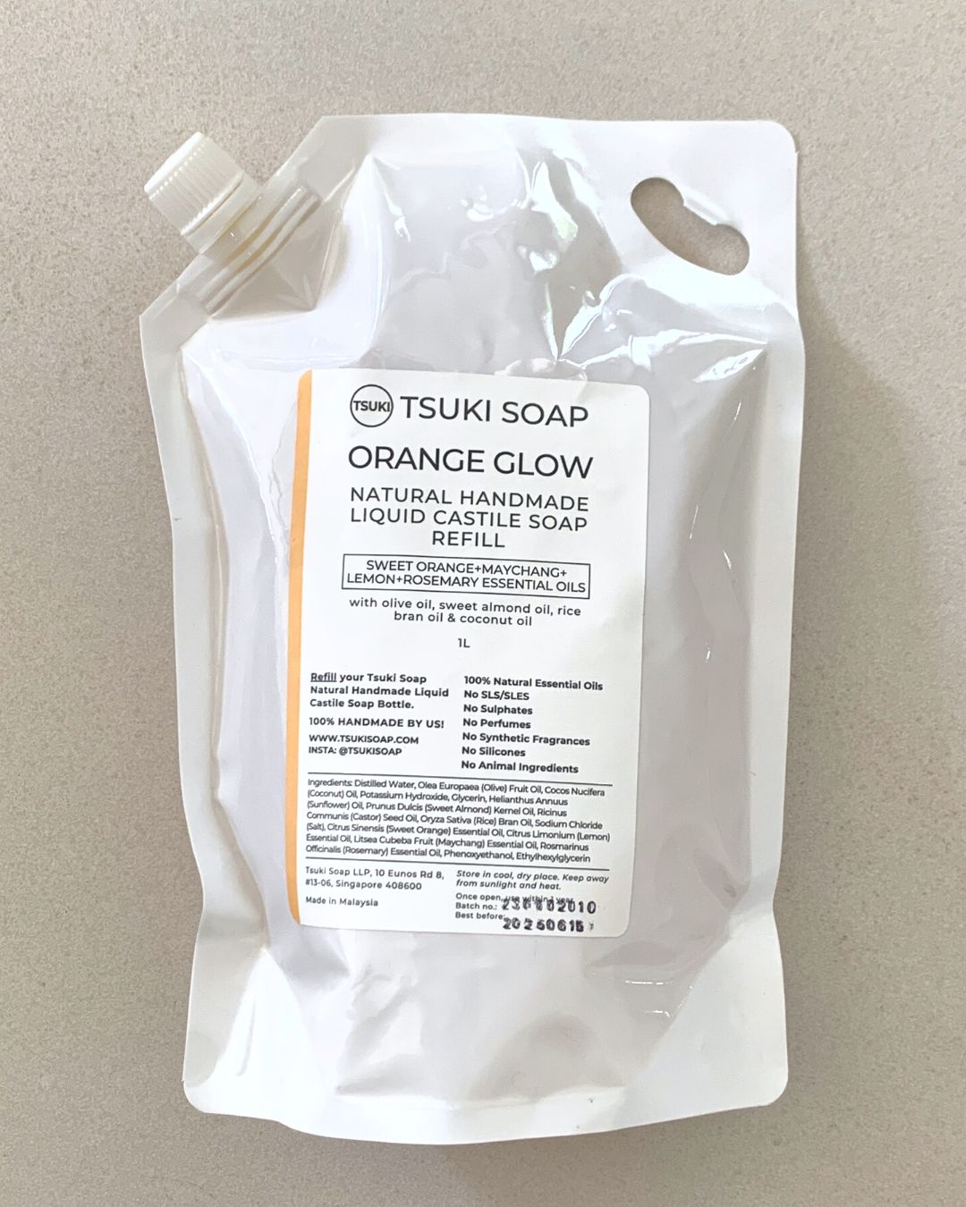 Orange Glow Liquid Castile Soap - 1L Refill – Tsuki Soap